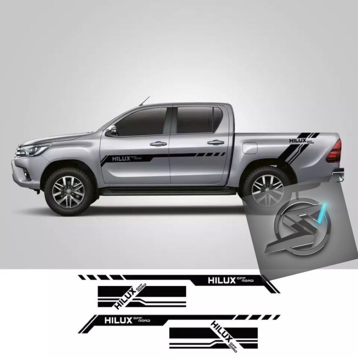 (Ready Stock) S581# 1 Set 4 Pcs Toyota Hilux decals - "Hilux Off Road ...