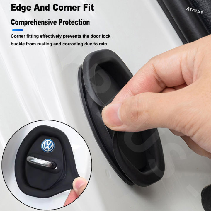 Toyota Car Door Lock Cover Silicone Rubber Door Lock Buckle Shock ...