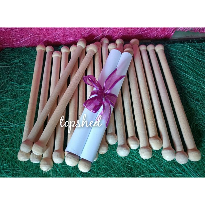 Wooden Scroll for invitation 8inches, Dowel Stick, Scroll Rod | Lazada PH