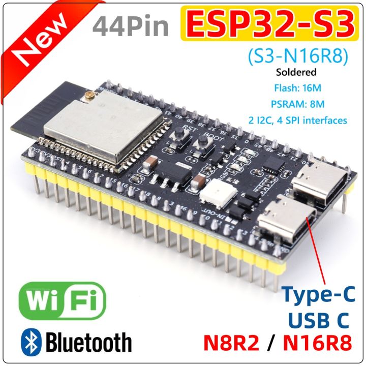 ESP32 S3 Dual Type-C Development Board WiFi Expansion Board 2.4G Wifi BT Module for Arduino 8MB ...