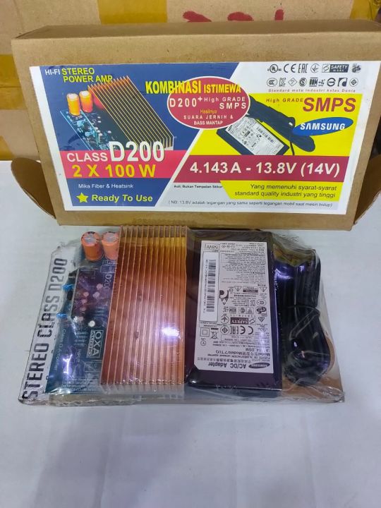 Kit Power Amplifier Stereo Class D 200 Smps | Lazada Indonesia