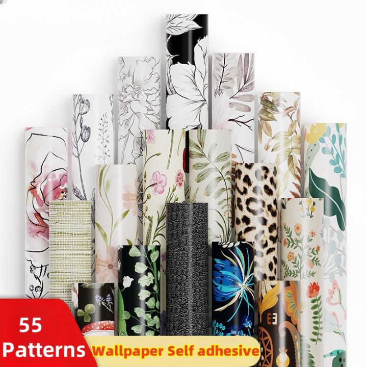 PVC Waterproof Wall Paper Self-adhesive Floral Wallpapers Sticker for ...