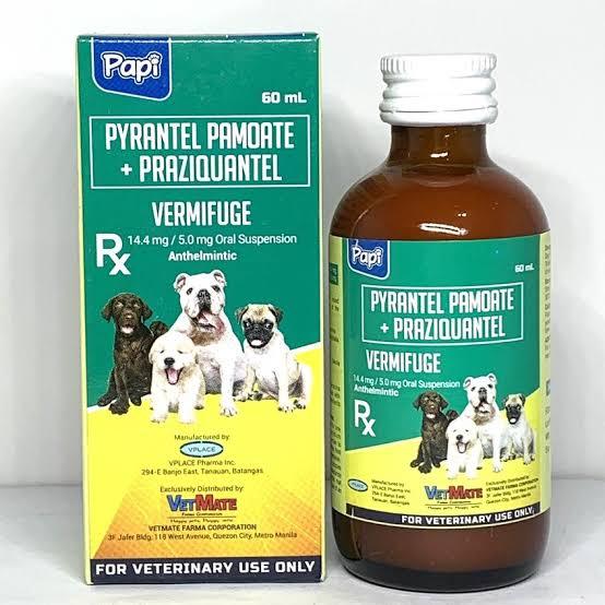 Vermifuge Dewormer for Puppies Pyrantel Pamoate + Praziquantel 60ml ...