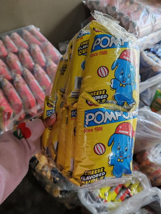 POMPOMS CHEESE FLAVORED CURLS 10 PCS PER PACK | Lazada PH