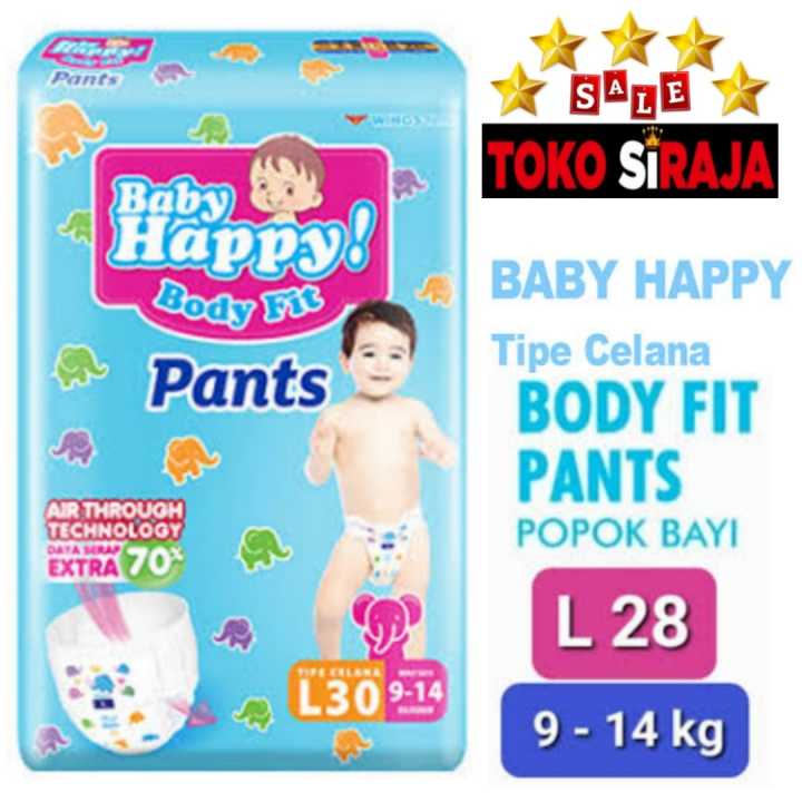 1 BALL BABY HAPPY L 28 / POPOK CELANA BAYI BABY HAPPY L28 BABY DIAPERS TIPE CELANA | Lazada ...