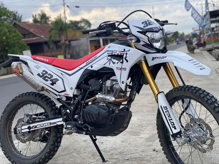 Dekal stiker Sepeda motor Crf 150 l variasi Tulisan china terbaru putih ...