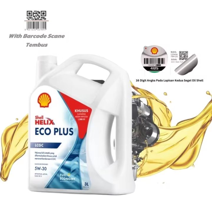 OLI SHELL ECO plus 5W 30 5W30 Galon Original 100% untuk mobil Ayla Agya ...