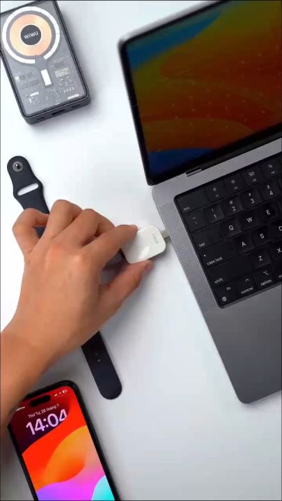 Sạc AW WIWU M16 Pro USB-C 2.5W Nhỏ Gọn Cho Ultra / Watch 8/7/6/5/4/SE/3/2/1 | Lazada.vn