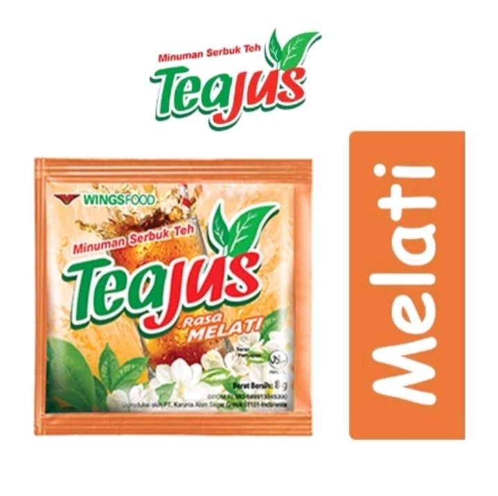 TEA JUS MINUMAN SERBUK RASA MELATI, 1 RENCENG ISI 10 SACHET | Lazada ...