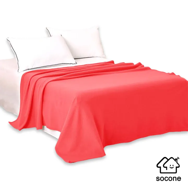 Socone Fleece Blanket Kumot Plain 150cmX200cm | Lazada PH