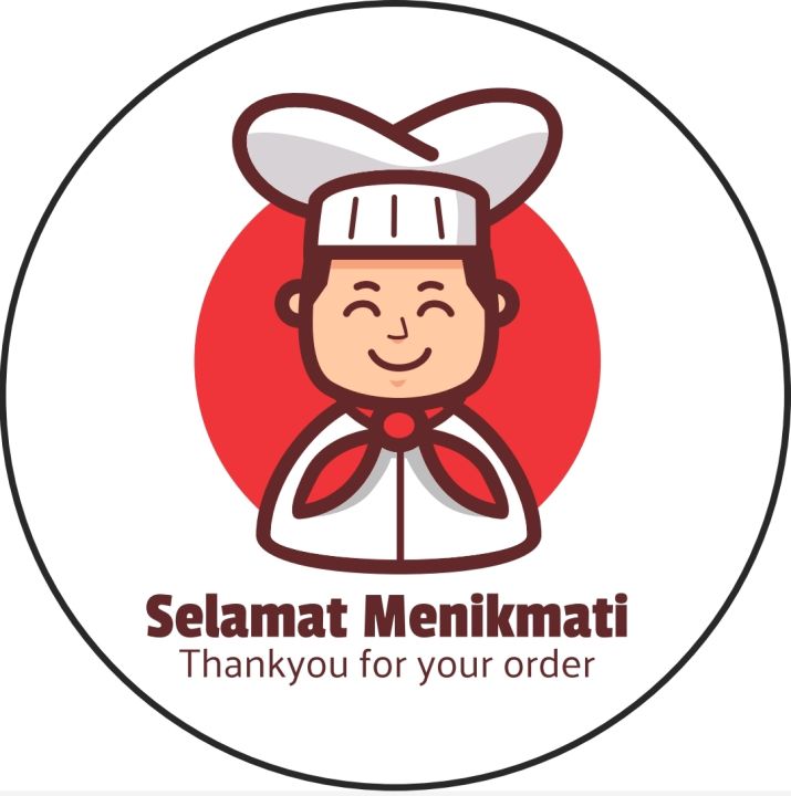 STIKER Selamat Menikmati | STIKER Thankyou for your order | Per 120 Pcs ...