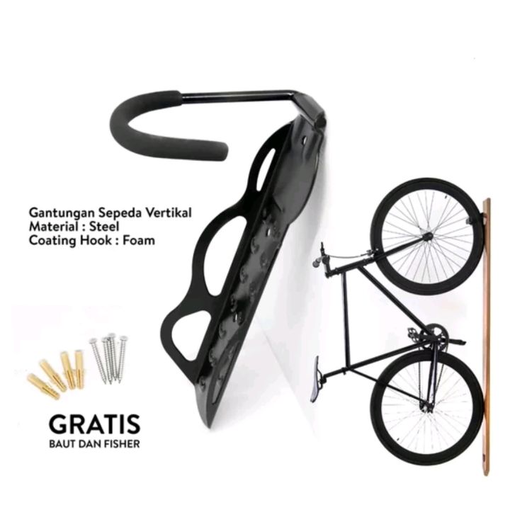 Stand Dinding Sepeda Vertical Standar Display Wall Hanger Bike Standing ...
