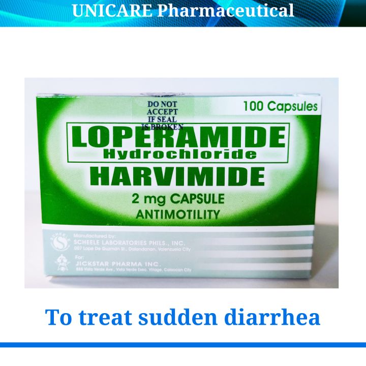 Loperamide HARVIMIDE 2mg 100 Capsules | Lazada PH