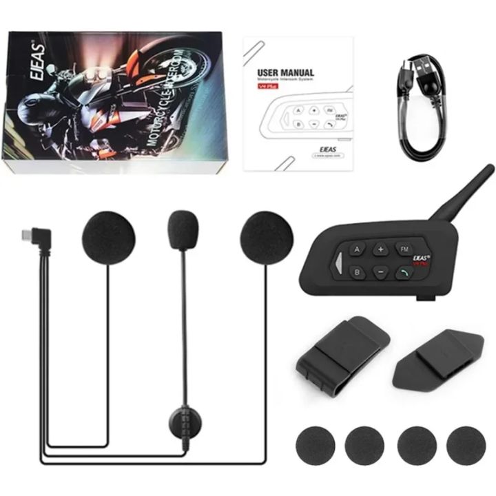 EJEAS V4plus Football Referee Bluetooth Intercom Headset 1200M ...
