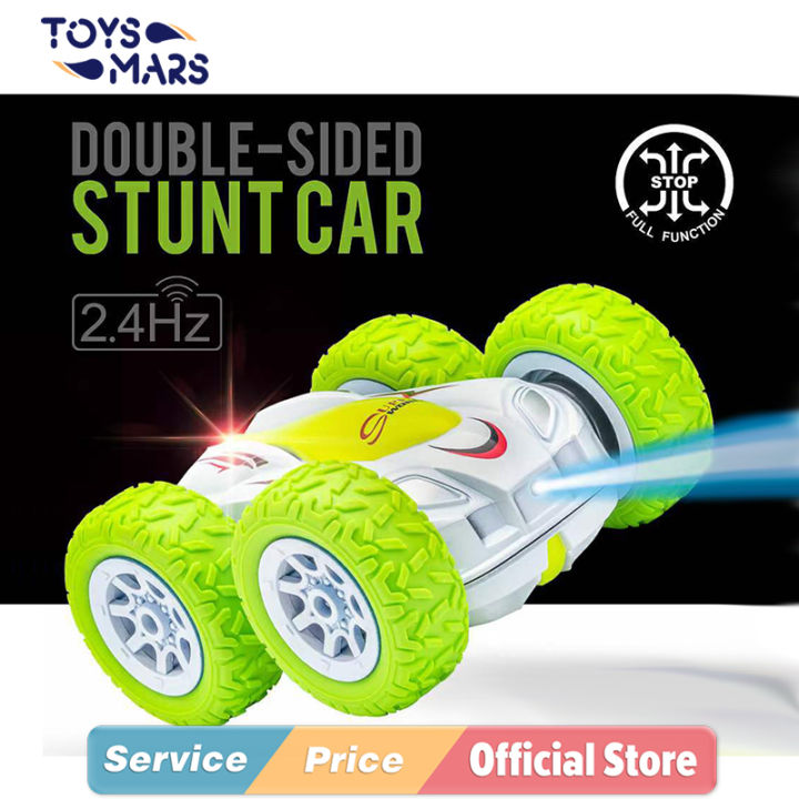 Toysmars high-speed double-sided remote control flip stunt car 2.4g wireless remote control cool ...