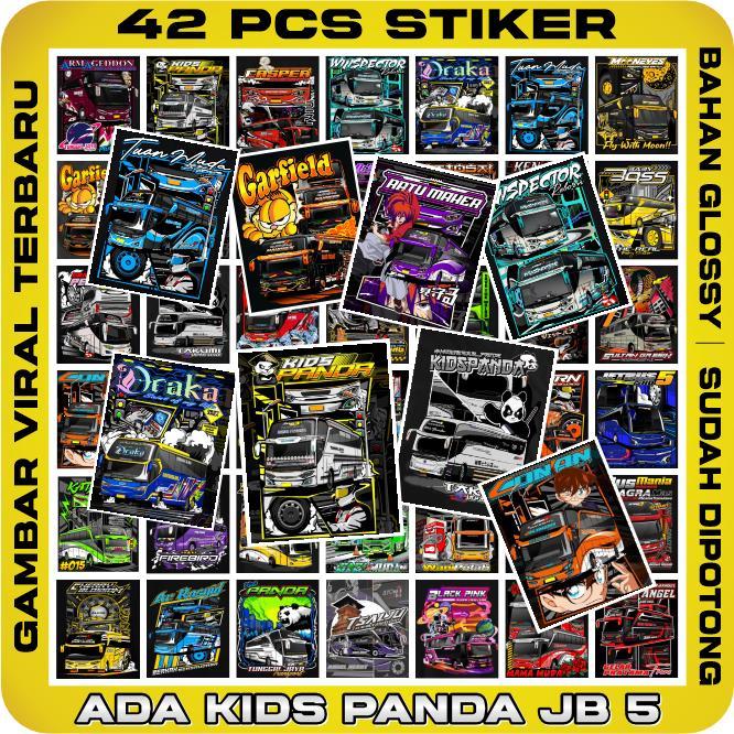 STIKER BUS MANIA BASURI VIRAL TERBARU ISI 42PCS - STIKER BUS BASURI ...