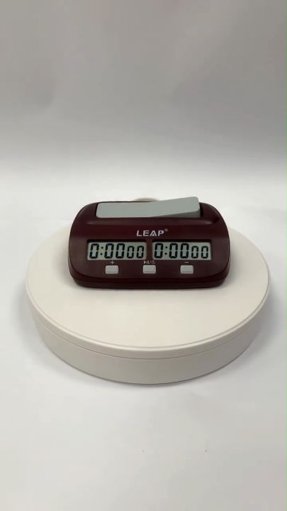 [original] Leap Chess Clock Digital Analog Pq9907s With Timer Wine Red For Tournament And