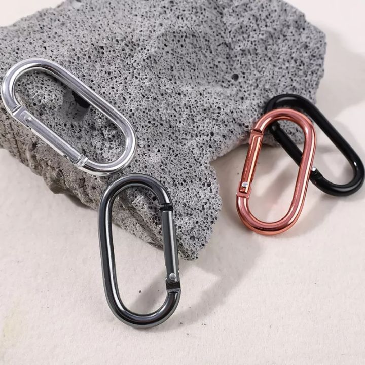 5pcs Carabiner Clips Black Oval Hanging Buckle Carabiner Hanging Buckle ...