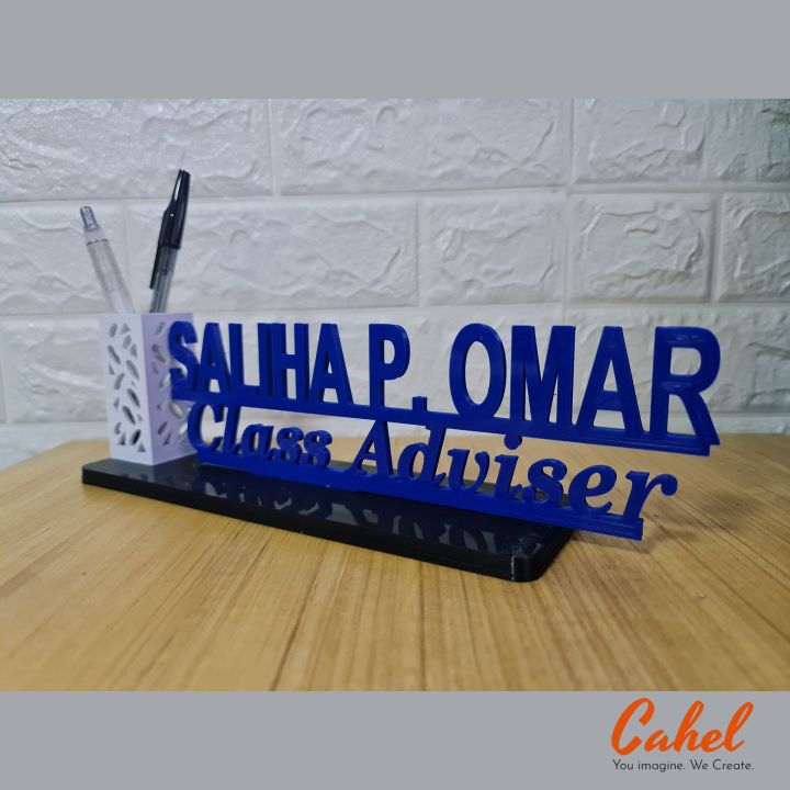 Personalized Customized Office Desk Tabletop Display Name Plate Pen ...