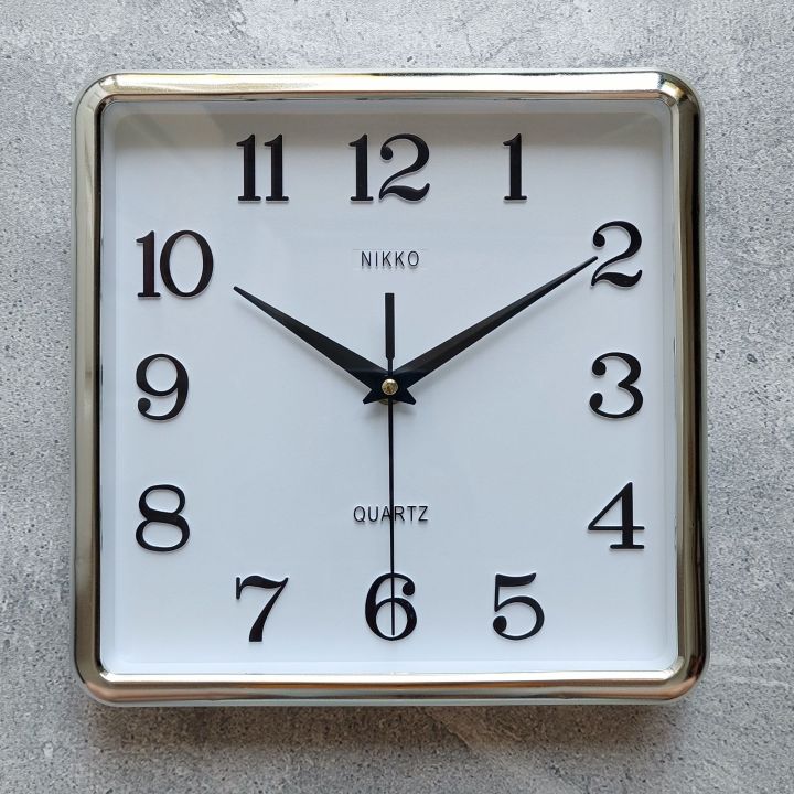 Jam Dinding Kotak Minimalis jam dinding Nikko Ukuran 25cm | Lazada ...