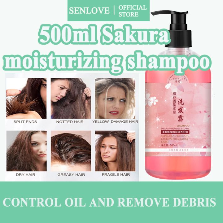 SENLOVE 500ml Sakura shampoo Japan Original Repair Damaged Hair Improve ...