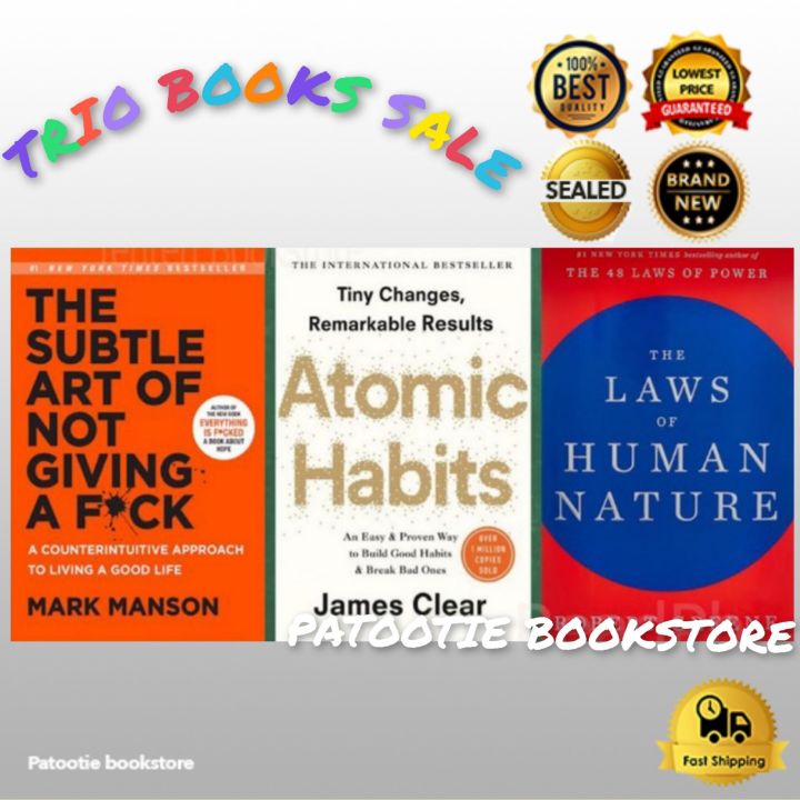 The Subtle Art of Not Giving A F*ck + Atomic Habits + The Laws of Human ...