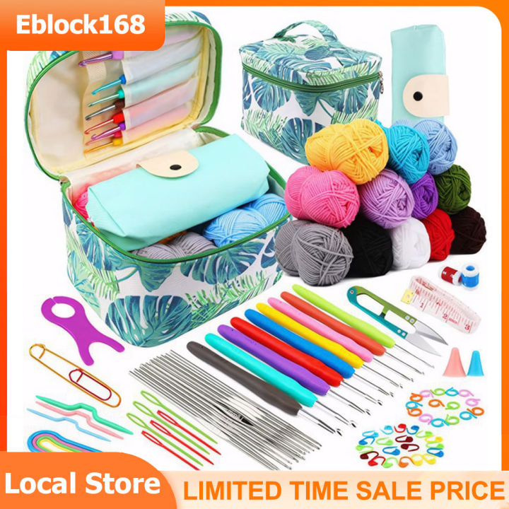 Uliekhy 87pcs Crochet Set for Beginner Crochet Kit Adults Knitting Starter Kit Adults and Kids ...