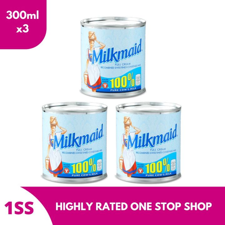 Milkmaid Full Cream Sweetened Condensed Milk, 300ml Set of 3 | Lazada PH