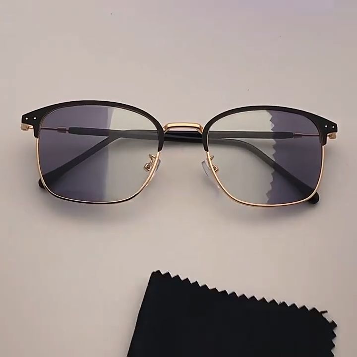 Anti Radiation Photochromic Eyeglasses Square Frame Man Woman Computer ...