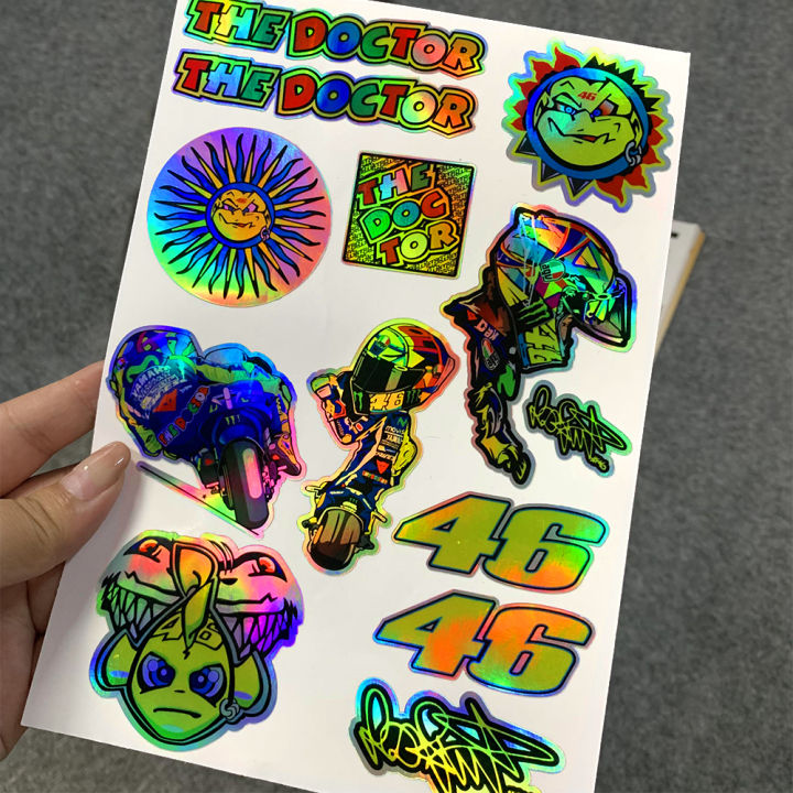 AGV 46 Rossi Helmet Sticker Waterproof Reflective Motorcycle Lens ...