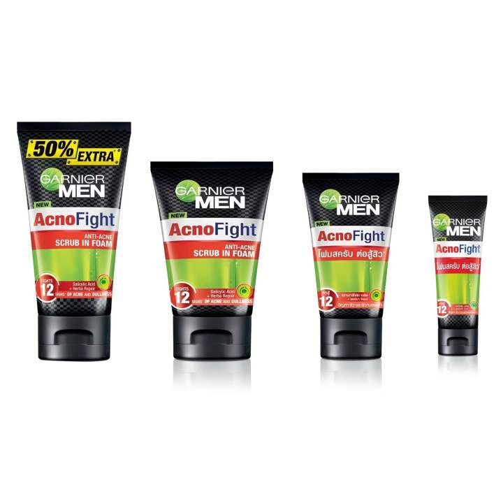 การ์นิเย่ เมน แอคโนไฟท์ 12 อิน 1 แอนตี้ แอคเน่ โฟม 150 ml. Garnier Acno Fight(โฟมการ์นิเย่ ...