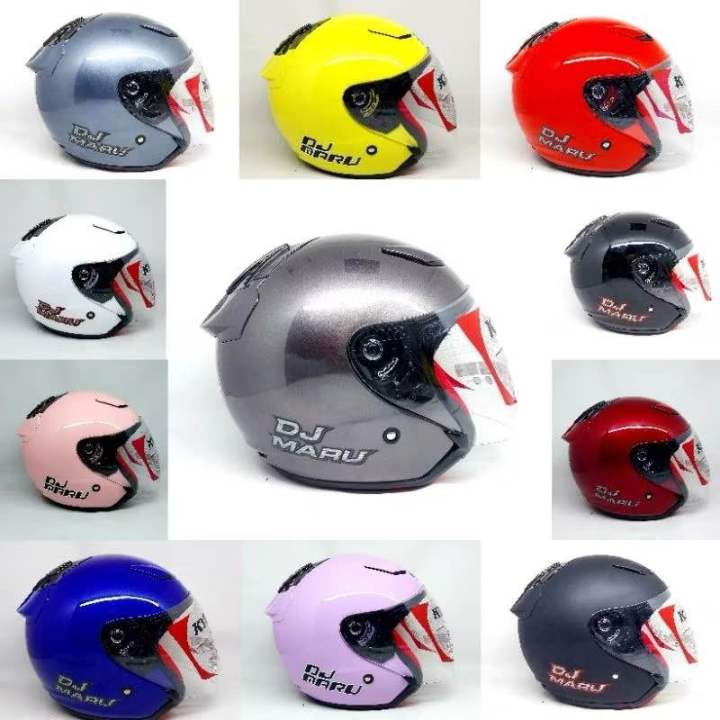 HELM KKY DJ MARU SOLID HELM HALF FACE ORIGINAL KYT STANDAR SNI/DOT ...