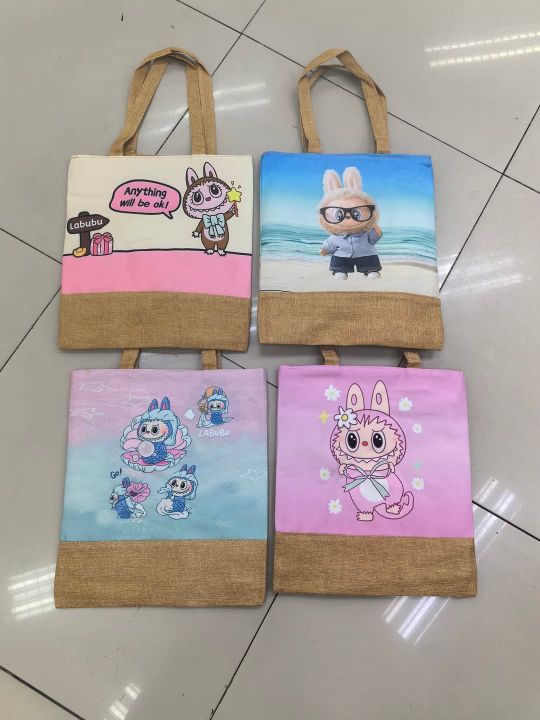 TrendTrendy Labubu Cartoon Women Canvas Shoulder Bag Ladies Casual ...