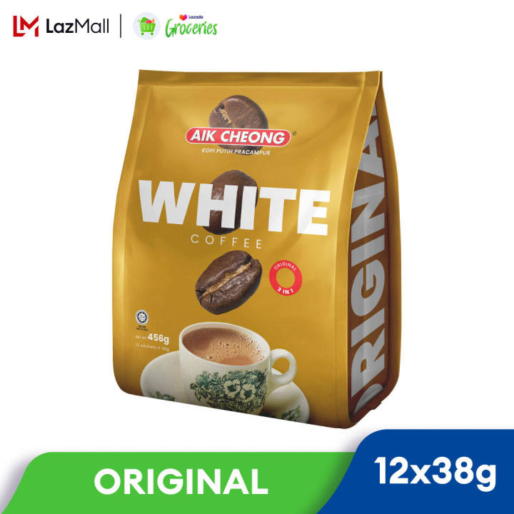 AIK CHEONG 3 IN 1 WHITE COFFEE (ORIGINAL) – 38G X 12'S | Lazada