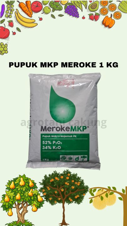 PUPUK MKP (Mono Kalium Phosphate) MEROKE Kemasan Pabrik 1 kg | Lazada ...