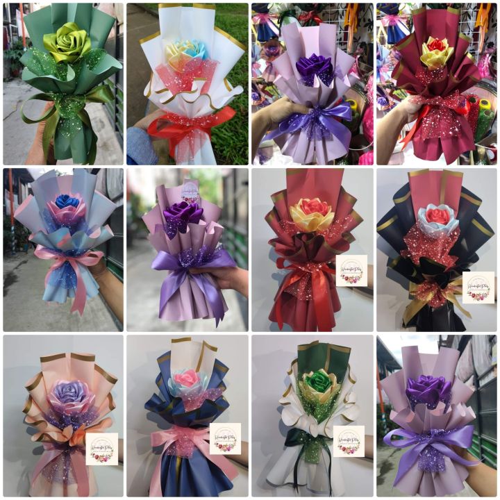 Satin flower bouquet | Lazada PH