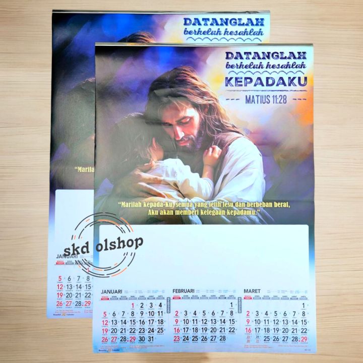 kalender 2025 triwulan 4 lembar 3 bulanan gambar rohani 3 Ao123(terima ...
