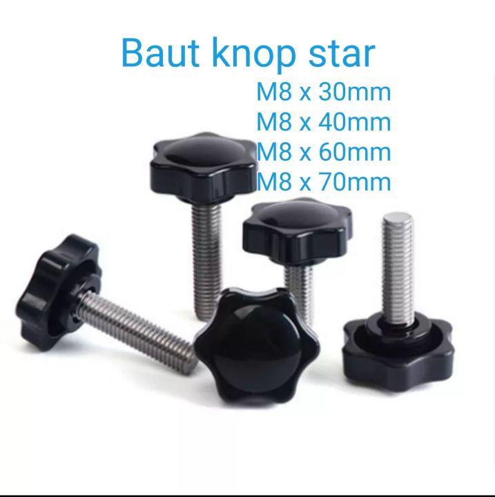 Baut kenop star M8 baut knop M8-M8 x 30MM | Lazada Indonesia