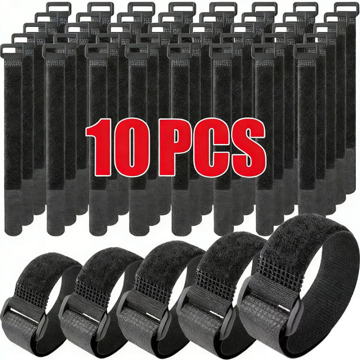 Dizoey 10Pcs Reusable Hook and Loop Tie-downs Adjustable Nylon Cable ...