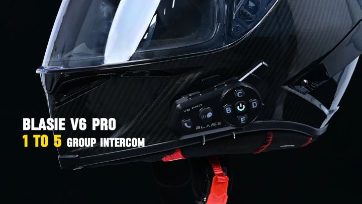 BLAISE V6 PRO Intercom Helm Interkom buat 6 Riders Musik Sharing ...