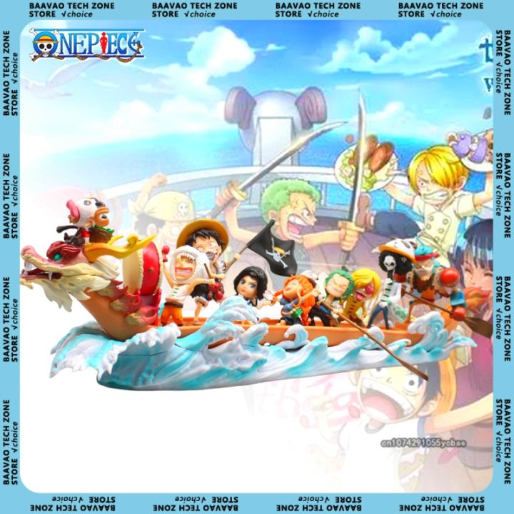 One Piece Figure Anime Luffy Dragon Boat Team Nami Action Figure Pvc Gk ...