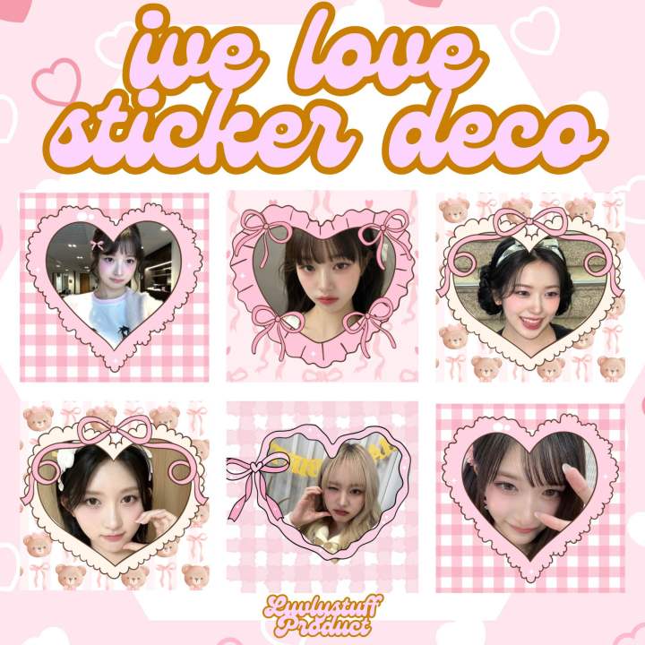 [Luvlystuff] IVE LOVE STICKER DECO || STIKER KOREAN MAIL AESTHETIC PINK ...