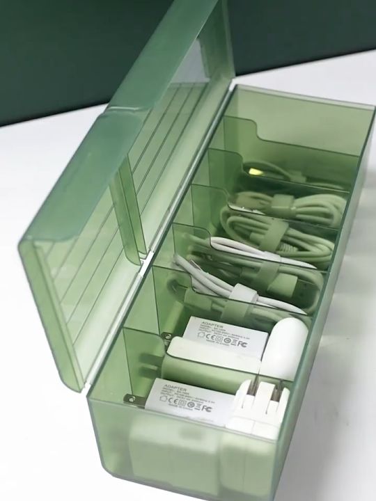 Desktop data cable storage box Cable organizer Charger Multifunctional ...