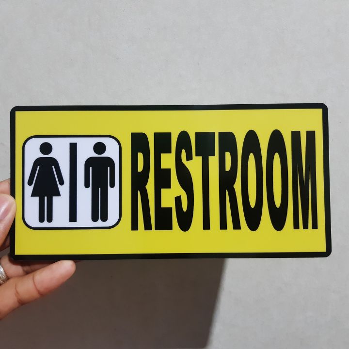 RESTROOM SIGNAGE PVC TYPE WATERPROOF AND NON-FADING | Lazada PH