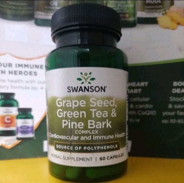 Grape seed Green Tea Pine Bark Complex 375mg 60 capsules EXPIRY: March ...