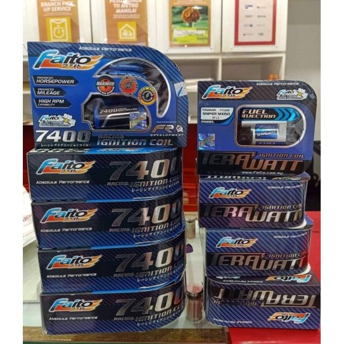 FAITO IGNITION COIL RACING FI/CARB TYPE RAIDER SNIPER150 RS XRM BARAKO ...