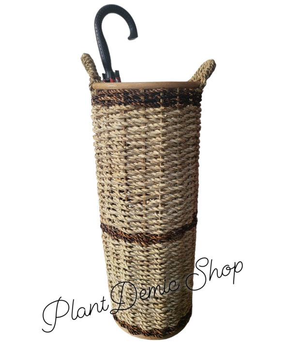 Rattan umbrella organizer made of rattan buri rope 9.5 inches dia x ...