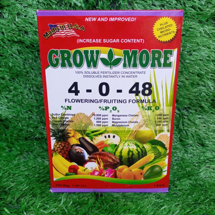 GROW MORE 4-0-48 NPK FERTILIZER (FLOWERING/FRUITING FORMULA) 1 KILO ...