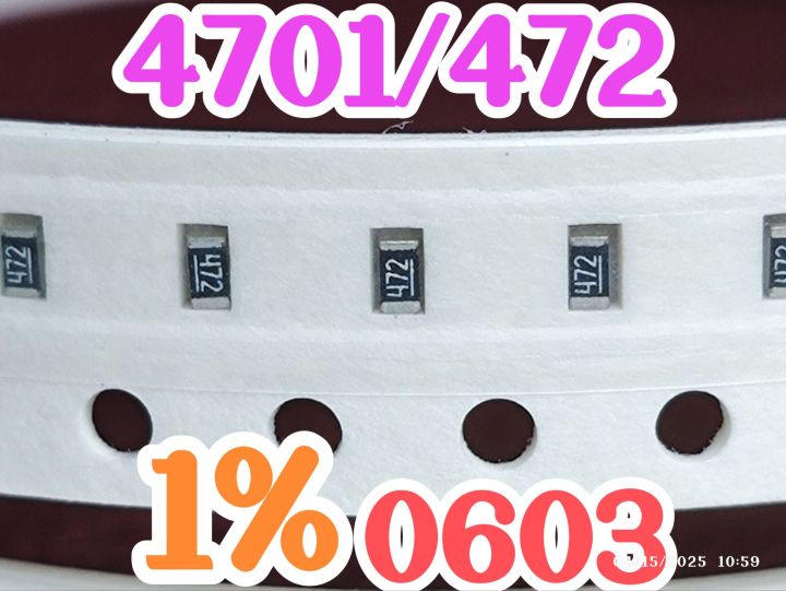 10pcs Chip resistor smd 4701 472 4K7 size 0603 1608 4,7Kohm 4.7K OHM ...