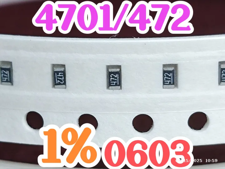 10pcs Chip resistor smd 4701 472 4K7 size 0603 1608 4,7Kohm 4.7K OHM ...